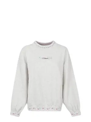 Chloé Chloé Floral Trim Knitted Sweater No