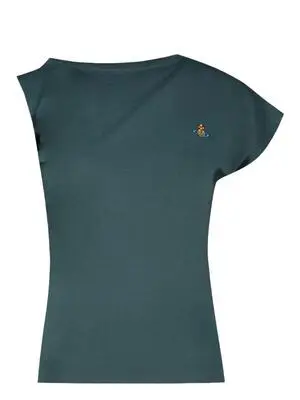 VIVIENNE WESTWOOD Vivienne Westwood Asymmetric Draped Top Blue