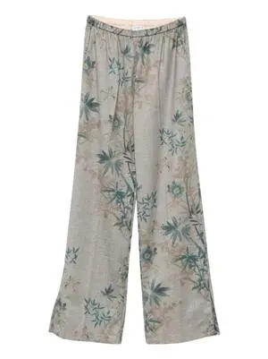 FORTE_FORTE Forte Forte Le Bambou Secret Printed Trousers Gray