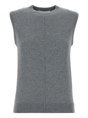 LISA YANG Agnes Sleeveless Knitted Top - Grey