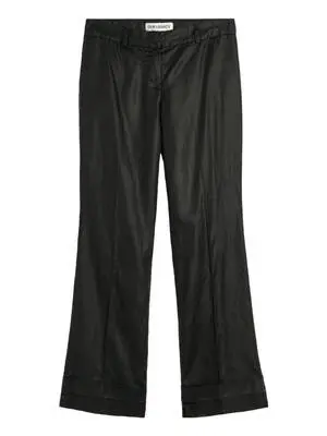 Our Legacy Hip Trousers In Washed-down Lacquered Sheen - Black