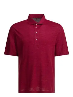 Brunello Cucinelli Collared Short-sleeved Polo Shirt - Red
