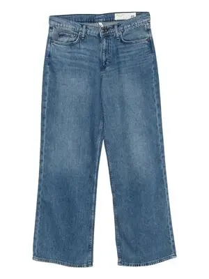 RAG  BONE Rag & Bone Faded Effect Wide-leg Jeans - Blue