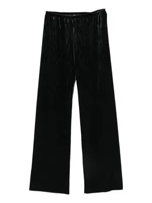 FORTE_FORTE Elastic Waist Straight-leg Trousers - Black