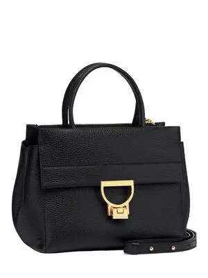COCCINELLE Medium Arlettis Leather Tote Bag - Black