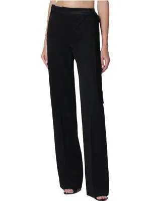 Attico Tuxedo Trousers With Sash Detail - Black