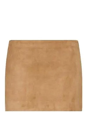 Khaite Suede Mini Skirt - Khaki