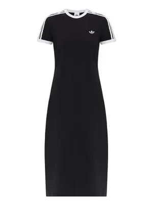 ADIDAS ORIGINALS Midi Dress With Logo Detail - Black