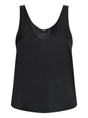 Zadig&Voltaire Tarys' Polyester Tank Top With Wing Embellishment - Black