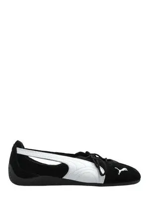 PUMA Speedcat Lace-up Suede And Textile Ballerina Style Sneakers - Black