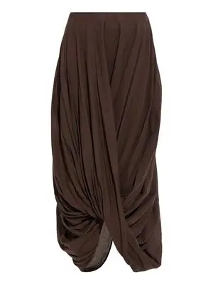 TOTEME Loose-fit Draped Skirt - Brown