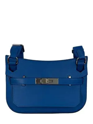 Hermès Jypsiere Evercolor Palladium Hardware Bag - Blue
