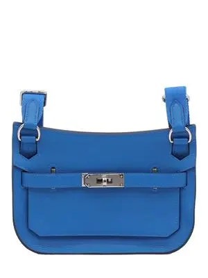 Hermès Hermès Mini Jypsiere Evercolor Palladium Hardware Bag Blue