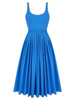 EMILIA WICKSTEAD Eglantine Belted Maxi Dress - Blue