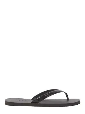 Prada Leather Thong Sandals - Black