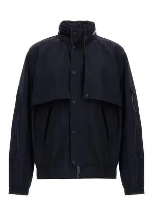 Mackage Garrett Jacket With Stand Collar And Removable Hood - Blue