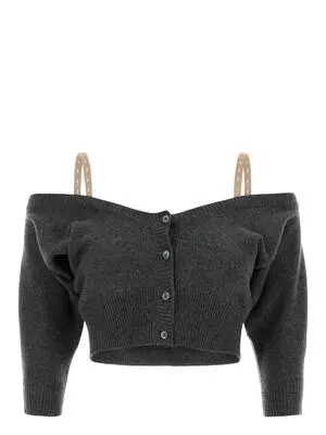 Miu Miu Cashmere Cardigan - Gray