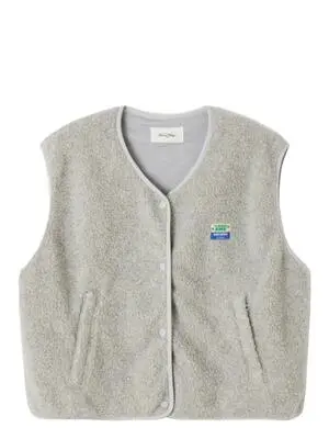 American Vintage Sleeveless Fleece Vest - Gray