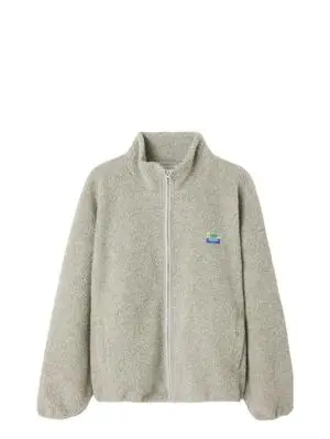 American Vintage Fleece Zip-up Jacket With Zip Closure And Pockets - Gray