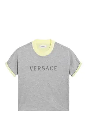 Versace Reversible Cotton Jersey T-shirt - Gray