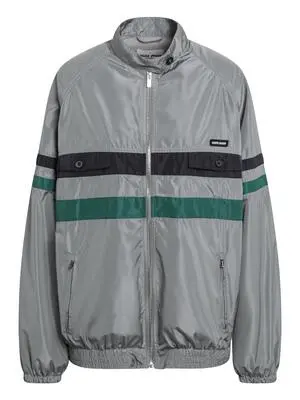 Miu Miu Tech Silk Blouson Jacket - Gray