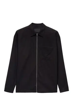 Prada Zip-up Jacket With Classic Collar - Black