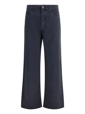 Miu Miu Smoke Grey Cotton Jeans - Multicolor