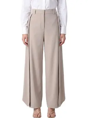 Loewe Grey Virgin Wool Wide-leg Pants - Gray