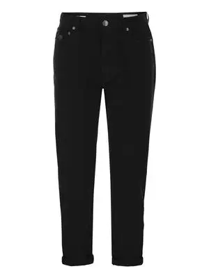 Brunello Cucinelli BRUNELLO CUCINELLI Five-Pocket Cotton Jeans With A Contemporary Silhouette Black