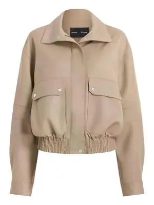 Proenza Schouler Aviva Wool Gabardine Jacket - Neutrals