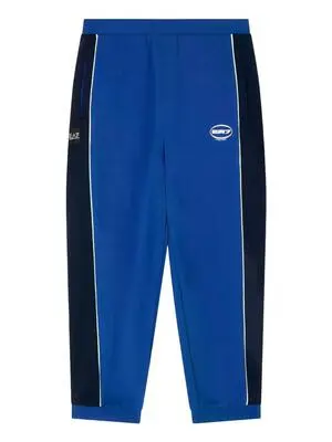 EA7 Logo-print Side-stripe Track Pants - Blue