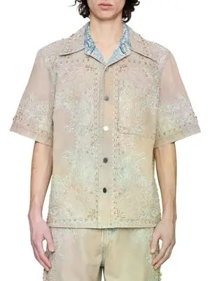 Amiri Crystal-embellished Shirt - Neutrals