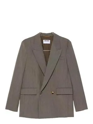 Moschino Double-breasted Blazer - Brown