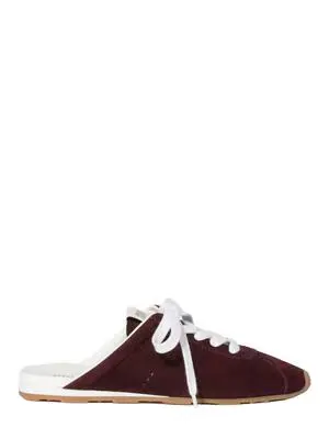 Miu Miu Plume Suede Mules - Red