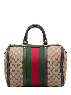 Gucci Gg Canvas Web Joy Boston Bag - Neutrals