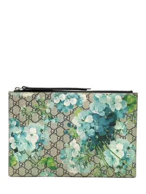 Gucci Gg Supreme Blooms Clutch Bag - Neutrals