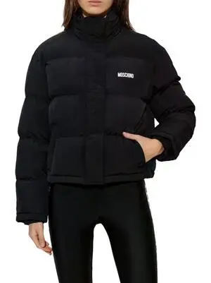 Moschino Print Padded Jacket - Black