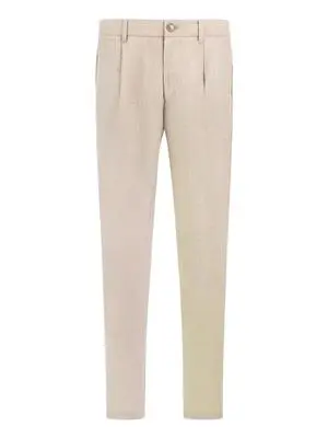 Herno Linen Trousers With Fade Effect - Neutrals