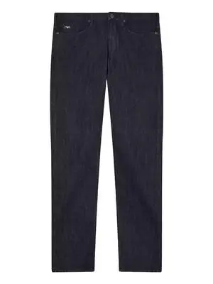 Emporio Armani Logo Plaque Five-pocket Jeans - Blue