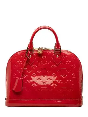LOUIS VUITTON Monogram Vernis Alma Pm Handbag - Red