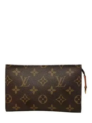 LOUIS VUITTON Monogram Petit Bucket Pouch - Brown
