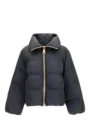 Balmain High-collar Padded Jacket - Grey