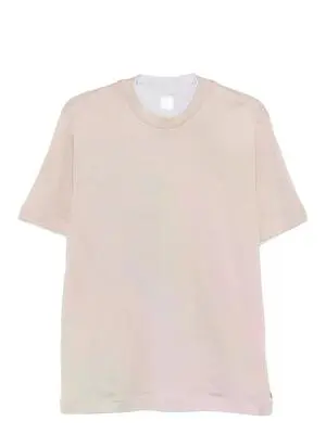 Eleventy Crewneck Trim T-shirt - Neutrals