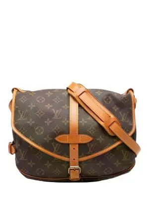 LOUIS VUITTON Monogram Saumur 30 Crossbody Bag - Brown