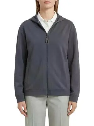 Brunello Cucinelli Brunello Cucinelli Zip-Up Hoodie Grey