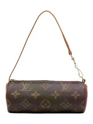 LOUIS VUITTON Monogram Papillon Pochette Handbag - Brown