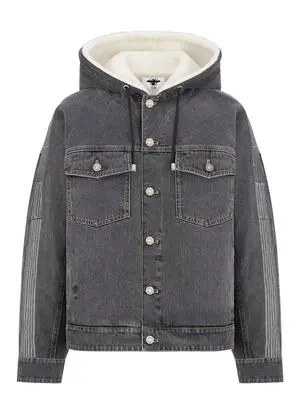 Dior Denim Jacket With Hood - Gray
