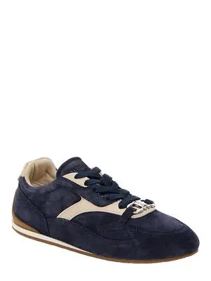 FERRAGAMO Sophie Gancini Suede Sneakers - Navy
