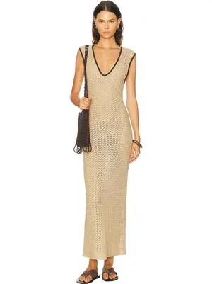 SIR. Ellinor Midi Dress - Light Beige
