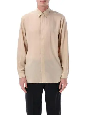 LARDINI Oversized Shirt - Beige
